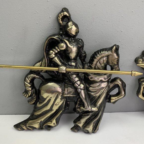 MBC | Wall Decor | Vintage Knights Medieval Jousting Metal Wall Hanging ...